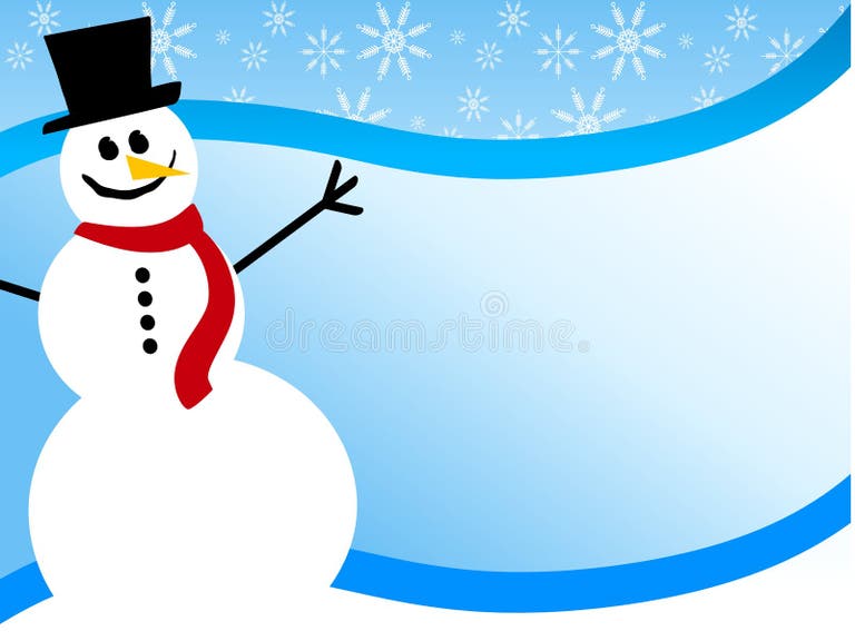 Snowman Swoosh Background stock illustration. Illustration of cartoon ...
