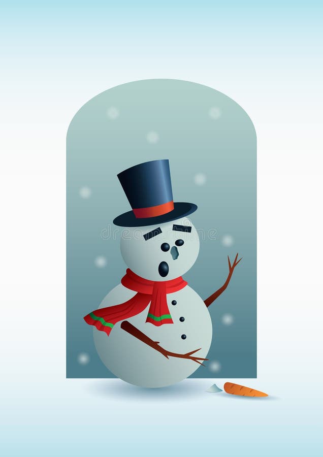 Snowman. Vector Illustration Decorative Background Design Stock ...
