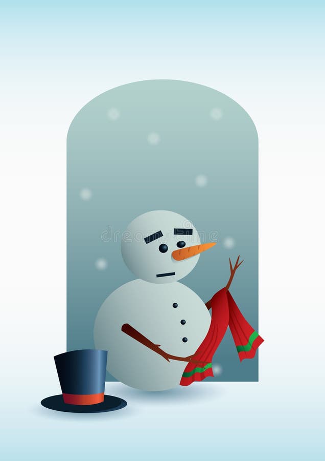 Snowman. Vector Illustration Decorative Background Design Stock ...