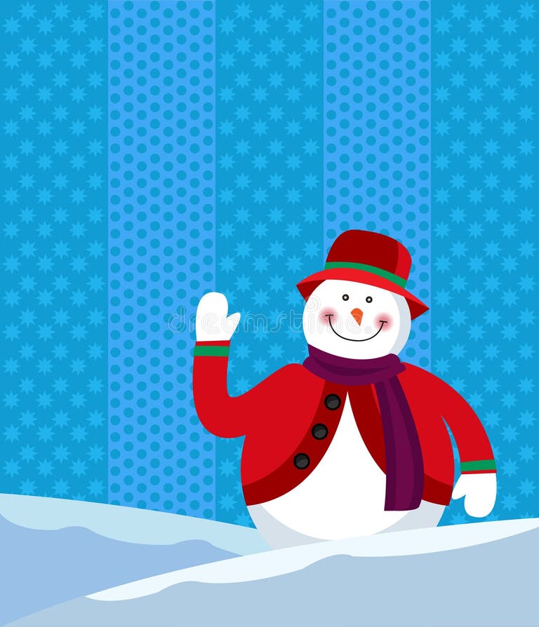 Snowman Waving Stock Illustrations – 1,274 Snowman Waving Stock ...