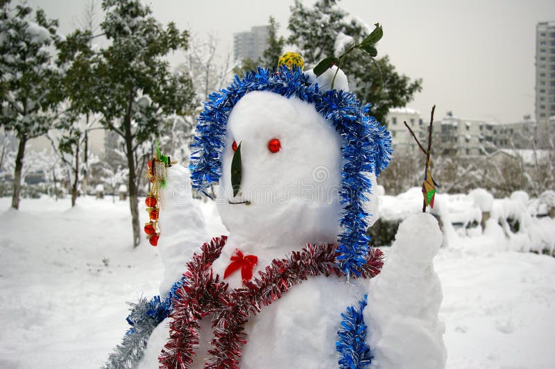 Snowman Comes Alive stock photo. Image of copy, snowy - 49191212