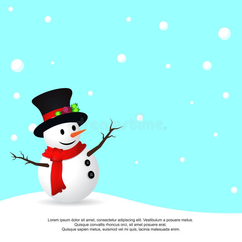 Snowman. stock vector. Illustration of holiday, xmas - 82663396