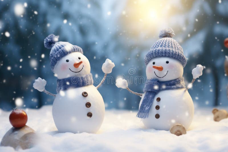 Snowmen Engaged in Funny Activities. Making for a Charming and Amusing ...