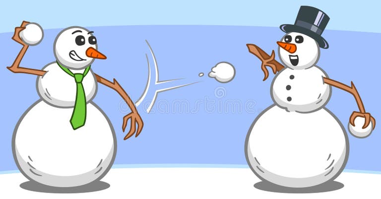 Throwing Snowball Cartoon Stock Illustrations – 398 Throwing Snowball ...