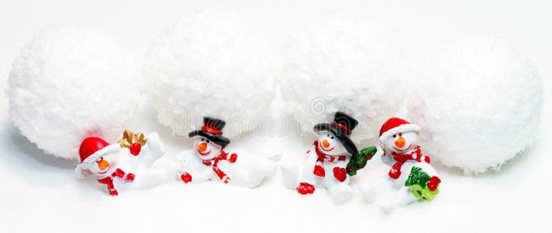 Snowmen and snowballs stock photo. Image of snowmen, holiday - 35575698
