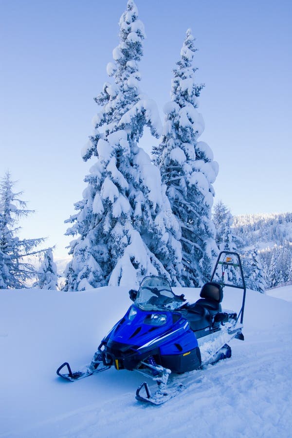 Snowmobile stock image. Image of trentino, italy, climb - 37689641