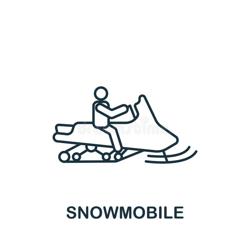 Snowmobile Icon. Line Simple Icon for Templates, Web Design and ...