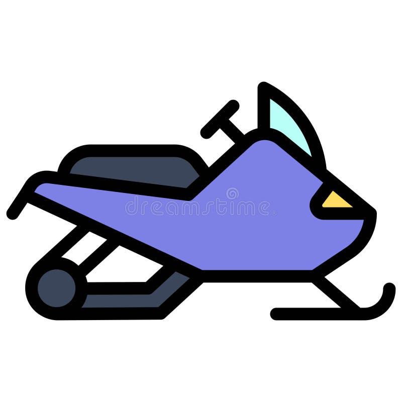 Snowmobile Icon, Transportation Related Vector Stock Vector ...