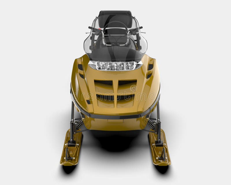Snowmobile Isolated on Background. 3d Rendering - Illustration Stock ...