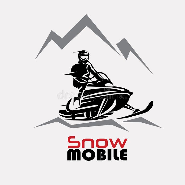 Snowmobile logo template stock vector. Illustration of snow - 83530240