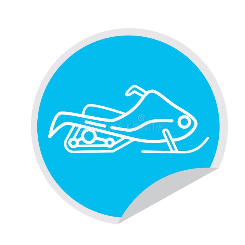 Snowmobile Racing Icon. Vector Stock Vector - Illustration of snow ...