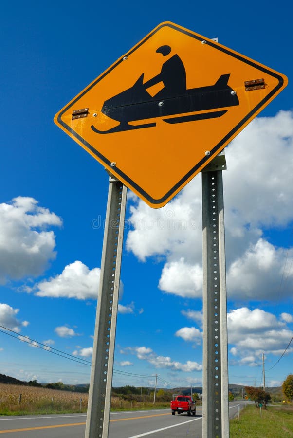 Snowmobile sign stock image. Image of post, command, announce - 3931645
