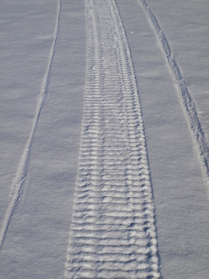 Snowmobile track stock image. Image of pattern, exploration - 23811451
