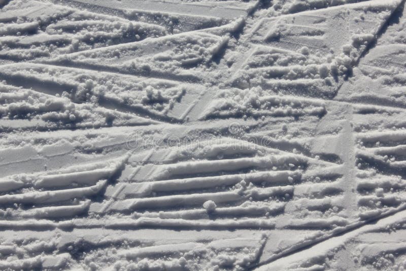 Snowmobile Track Mark on the Snow 30325 Stock Photo - Image of alps ...