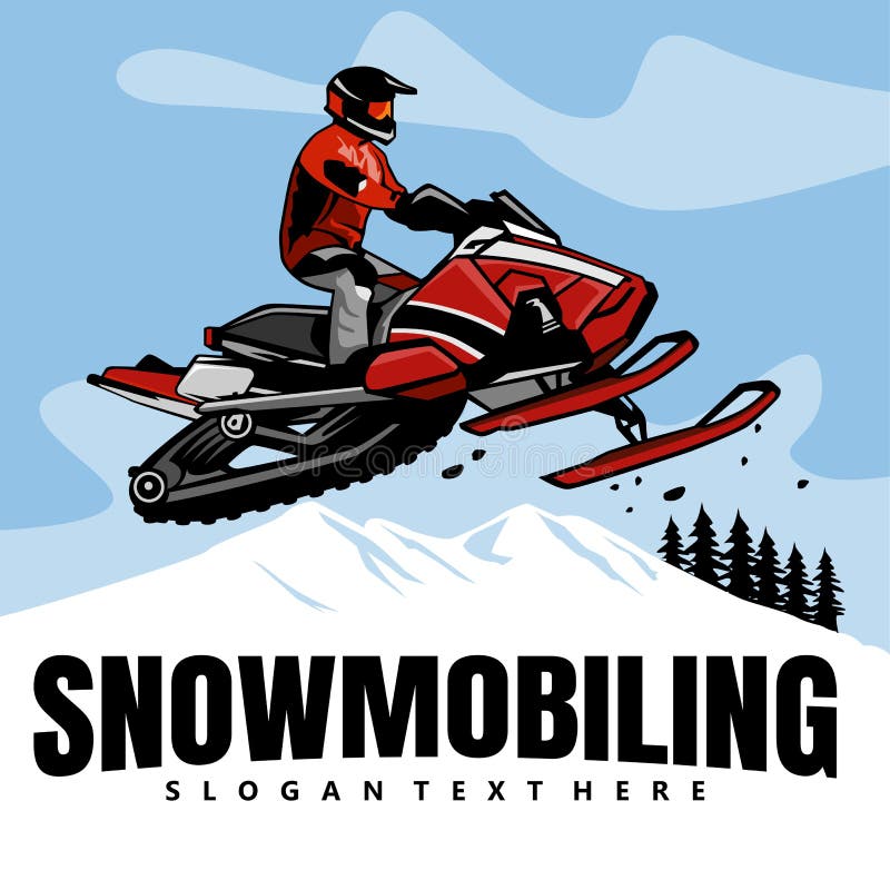 Snowmobile Trails Logo Design Vector Art Stock Vector - Illustration of ...