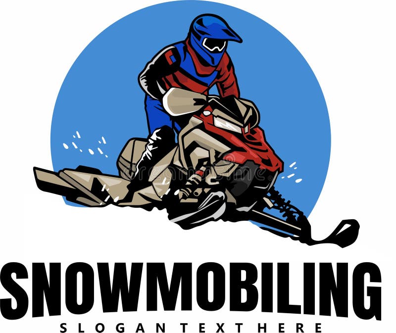 Snowmobile Trails Logo Design Vector Stock Illustration - Illustration ...
