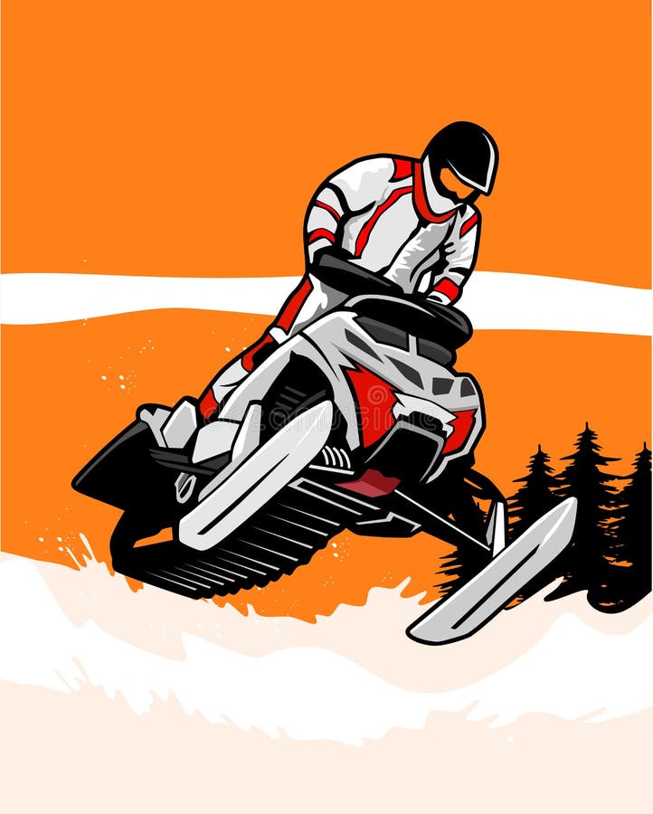 Snowmobile Trails Logo Design Vector Art Stock Vector - Illustration of ...