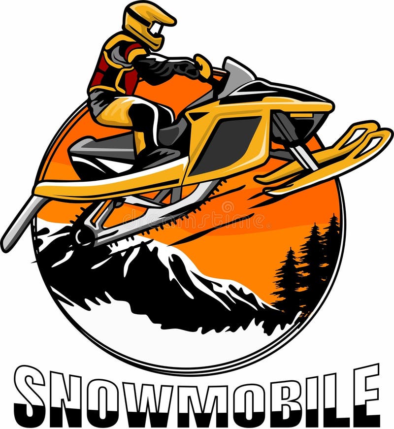 Snowmobile Trails Logo Design Vector Stock Vector - Illustration of ...