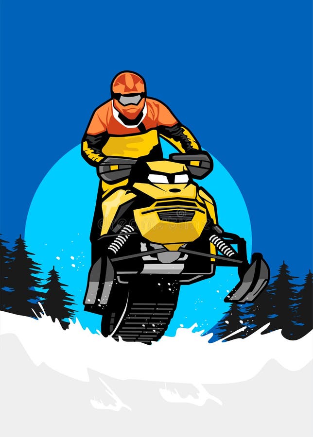 Snowmobile Trails Logo Design Vector Art Stock Vector - Illustration of ...