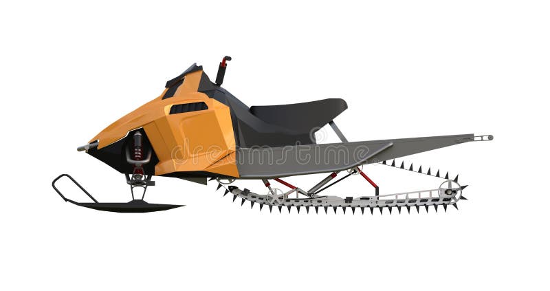 Snowmobile. Types of Equipment from Different Sides. 3d Rendering ...