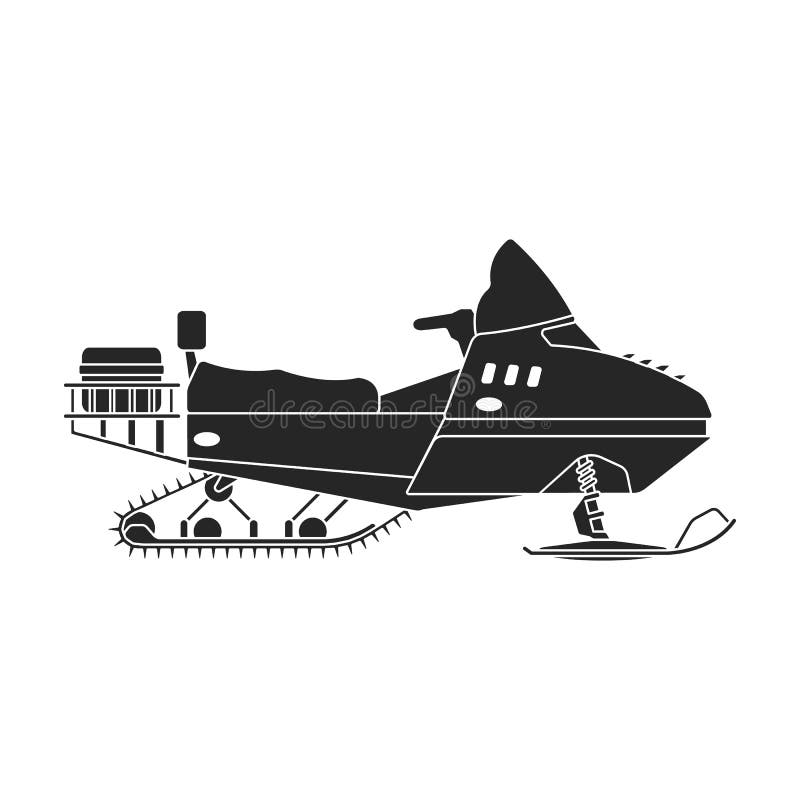 Snowmobile. Vector Illustration in a Hand-made Style. Types of ...