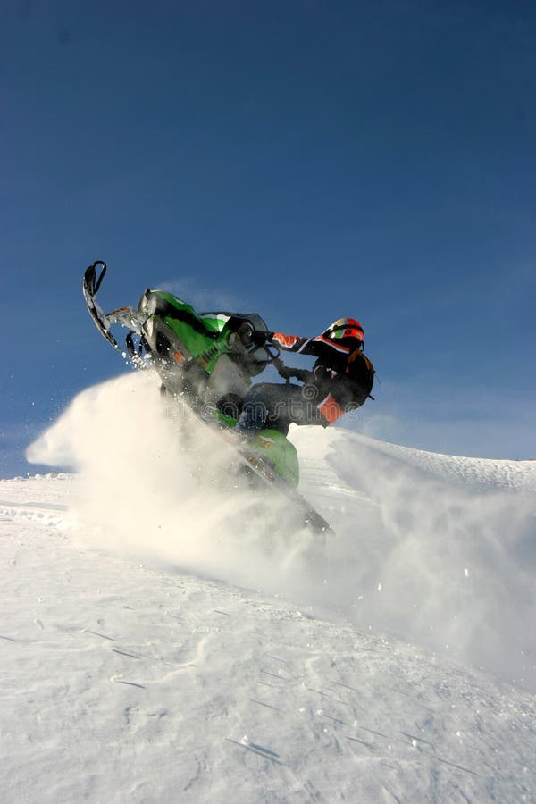 Snowmobiler at Jones Pass, CO Stock Image - Image of cornice ...