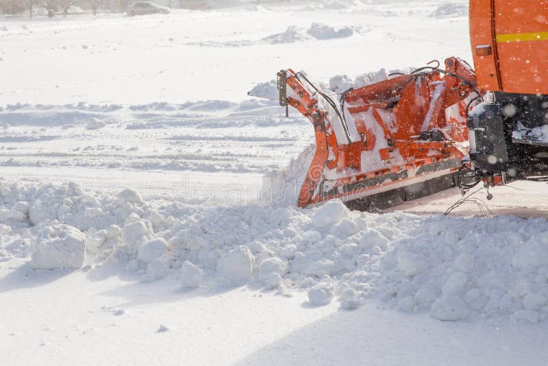 Snowplow at work stock photo. Image of safety, outdoors - 37469820