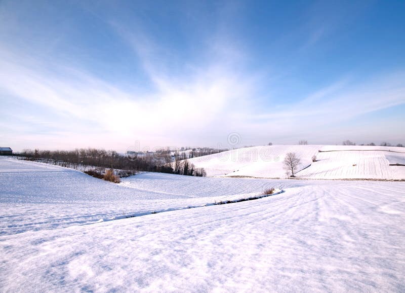 Snowscape stock photo. Image of pathway, trail, cold - 12946826