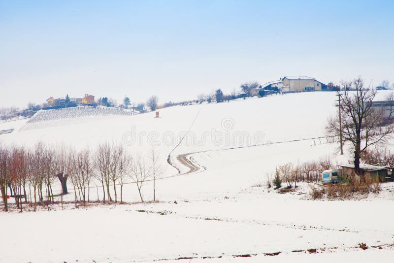 Snowscape stock image. Image of direction, snow, mark - 13006395