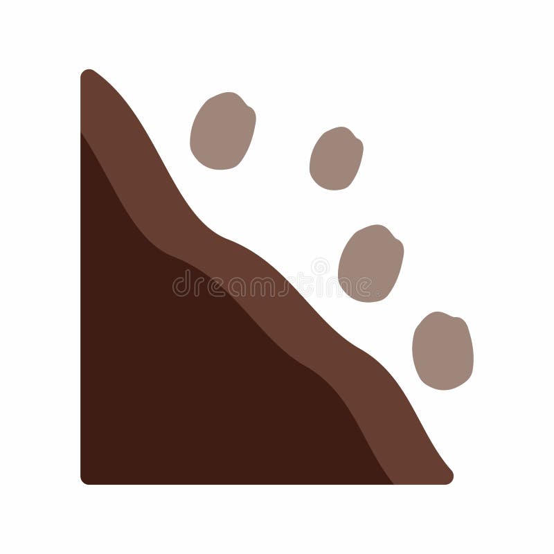 Snowslide Icon Vector Image. Stock Vector - Illustration of cold, line ...