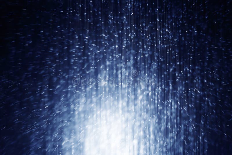 Snowstorm Evening with Pine Tree Lit Up Covered in Snow Stock Photo ...