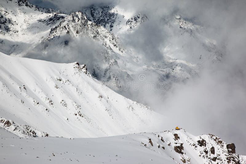 Snowstorm in the mountains stock image. Image of climate - 21593293