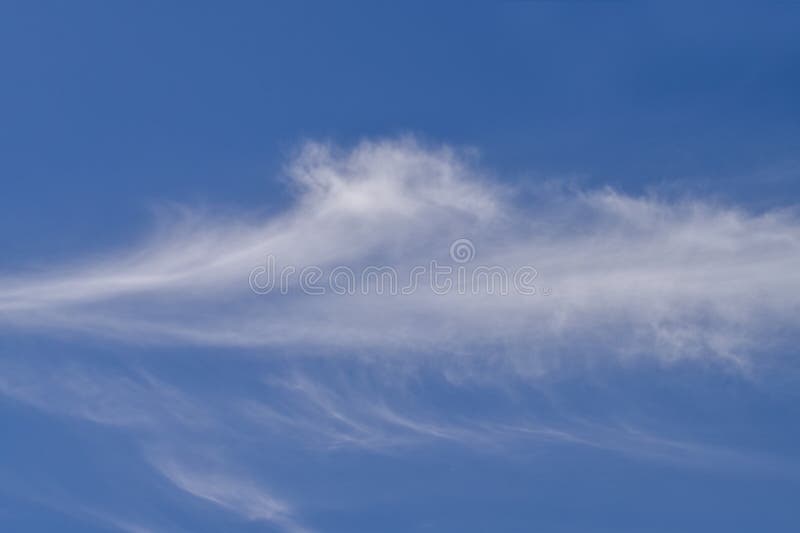 Snowwhite Light Fluffy Cloud in a Bright Blue Clear Sky Stock Image ...