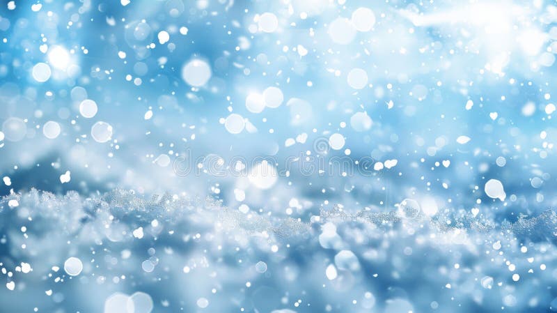 A Snowy Abstract Background with a Soft Focus Effect, Featuring Blurred ...