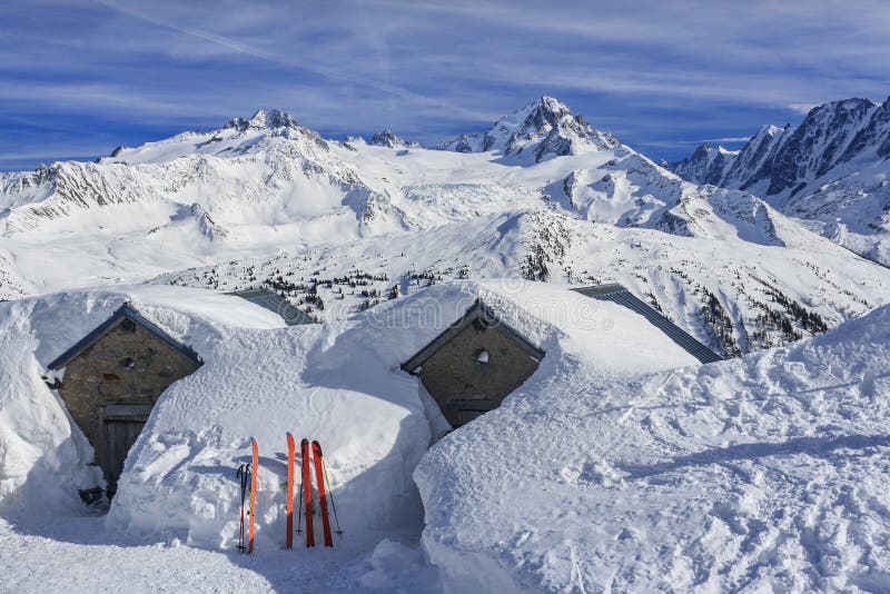 Snowy alpine scenery stock image. Image of covered, christmas - 62584465