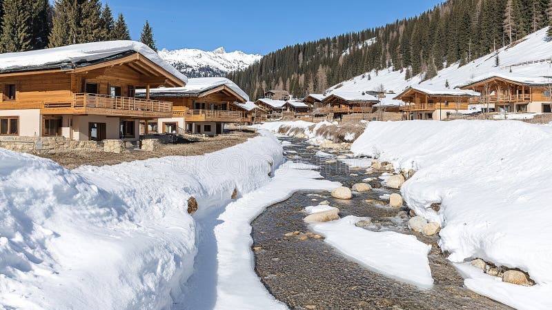 Village Streamside Chalets Stock Photos - Free & Royalty-Free Stock ...