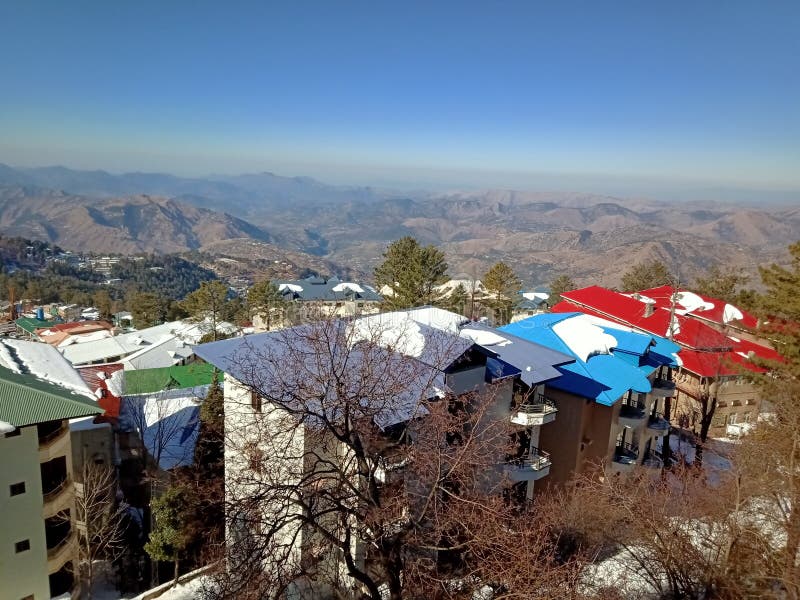 Snowy Area Hill& X27;s View Stock Photo - Image of neighbourhood, town ...