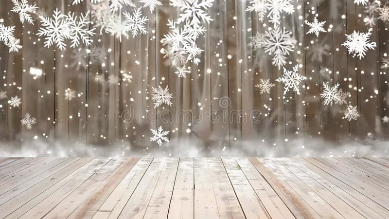 Snowfall with Rustic Charm stock footage. Video of wooden - 346142472