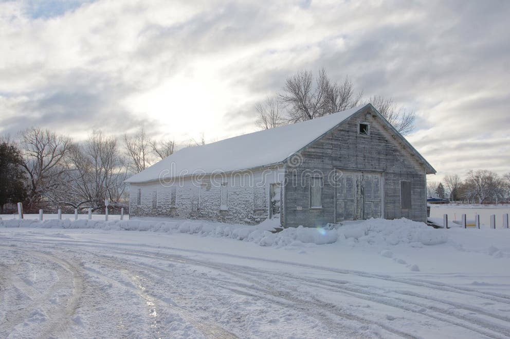 Snowy Barn stock photo. Image of snowstorm, freshly, barn - 50540442