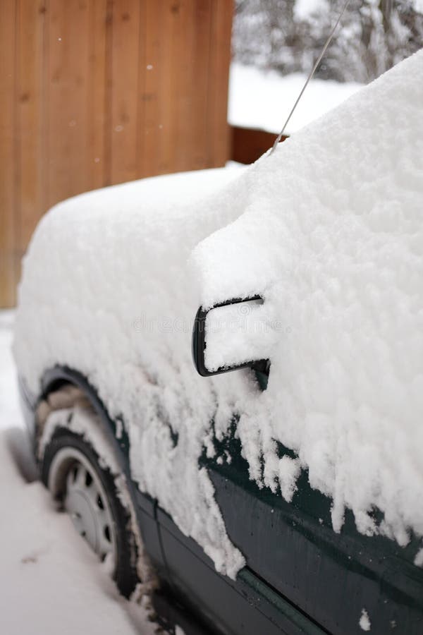 Snowy car stock photo. Image of natural, snowfall, environment - 28404380