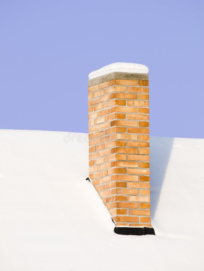 Snowy chimney stock image. Image of chimney, snow, winter - 12483751