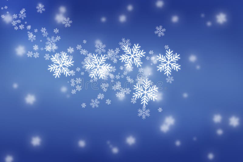 Snowy Christmas Blue Background Stock Illustration - Illustration of ...
