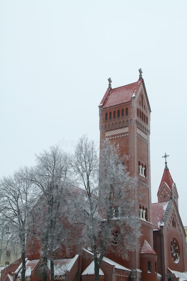 Snowy church stock image. Image of december, fresh, nature - 28378345