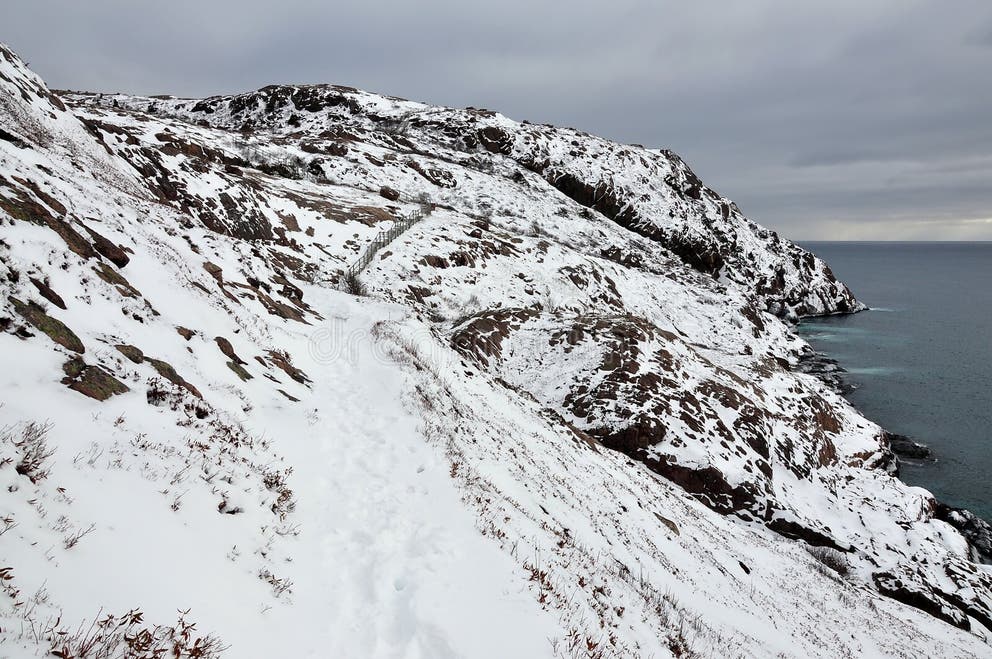 Snowy coastline stock image. Image of outdoors, coastline - 12684761