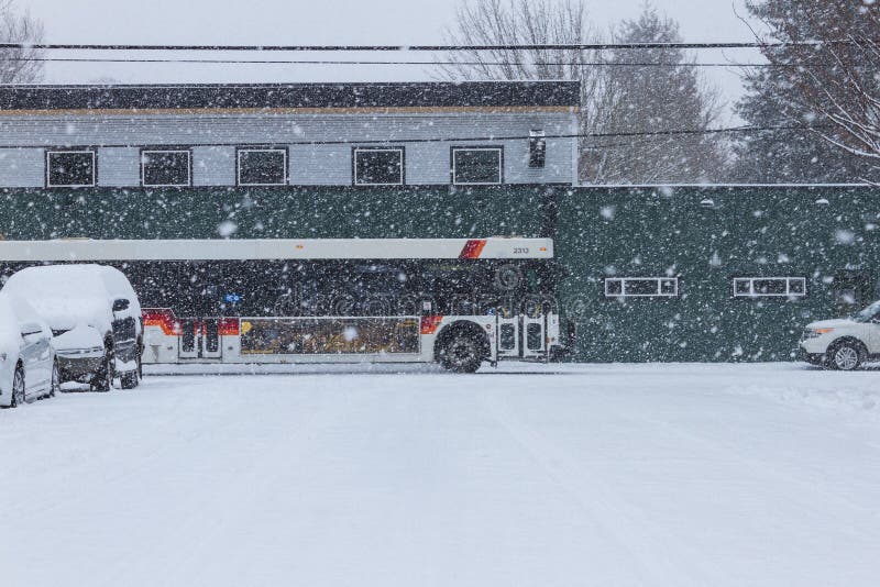 Snowy Commute stock image. Image of portland, pacific - 50001583
