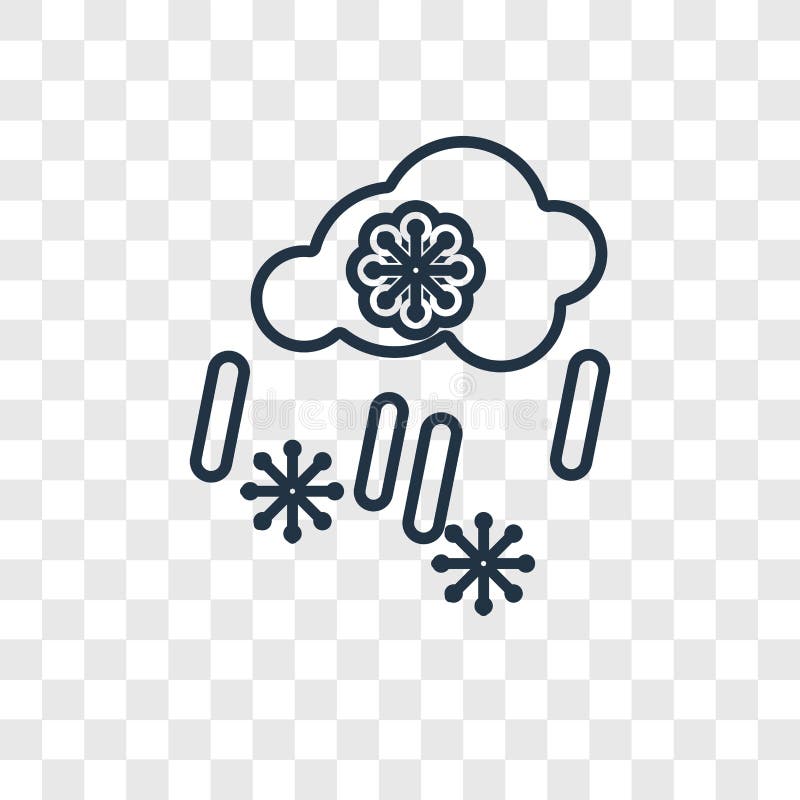Snowy Concept Vector Linear Icon Isolated on Transparent Background ...