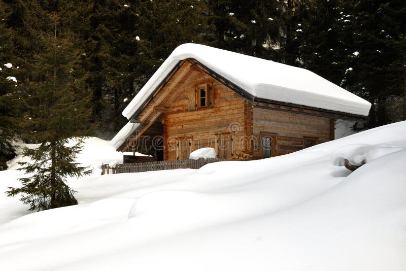 Snowy cottage stock image. Image of cottage, house, cold - 27609505