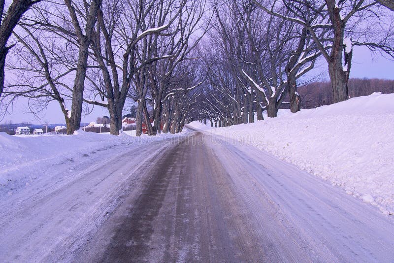Snowy country road stock photo. Image of roadway, highways - 23163008