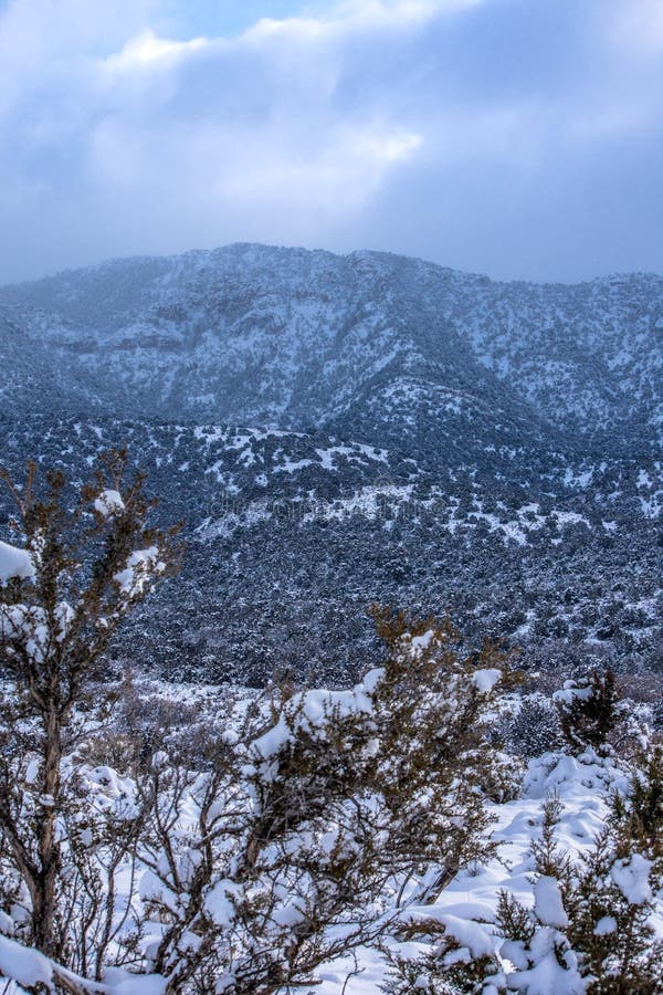 Snowy day mountain scape stock photo. Image of beautiful - 167979190