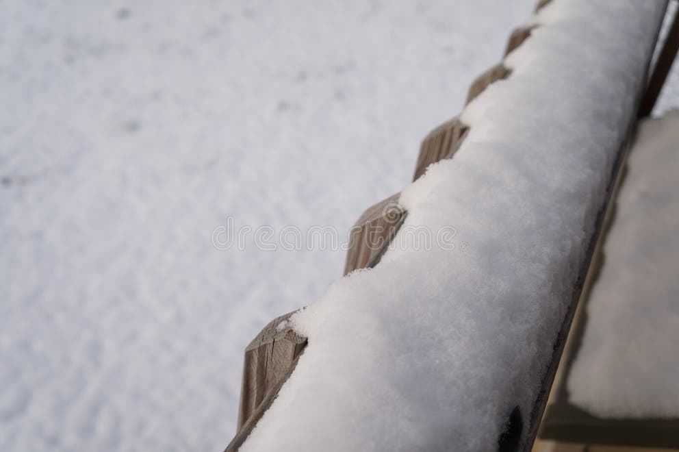 Snowy fence post stock image. Image of post, edges, snow - 83858559